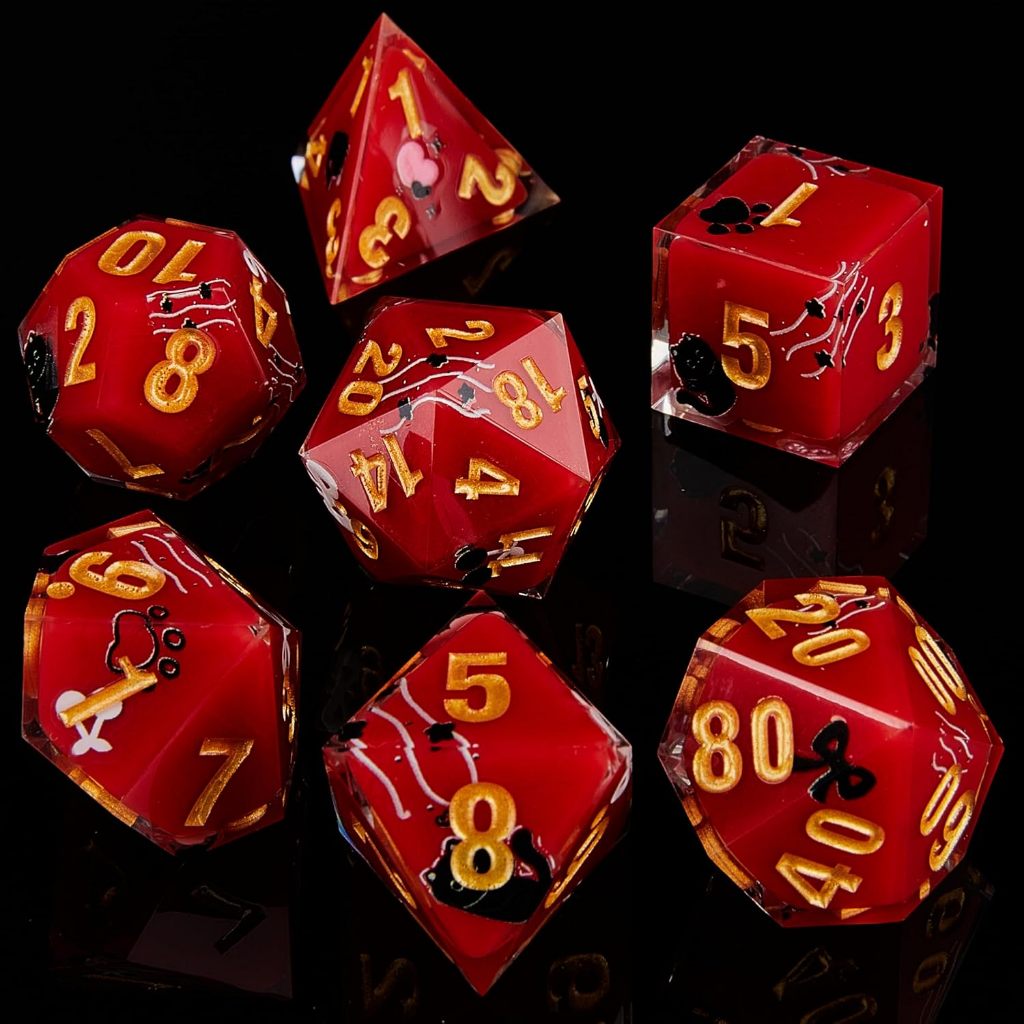 DND Polyhedron Dice Set, IDTQ Dungeons & Dragons Dice Set RPG MTG ...