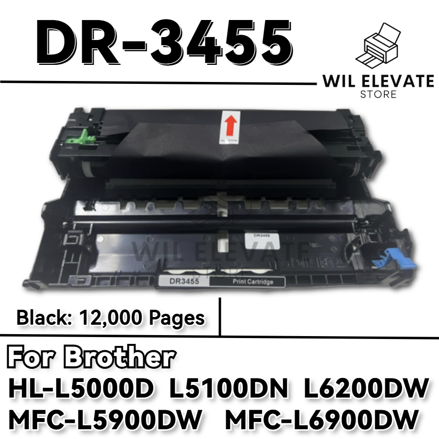 WilElevate DR-3455 Drum Unit For Brother HL-L5100DN MFC-L5900DW MFC ...