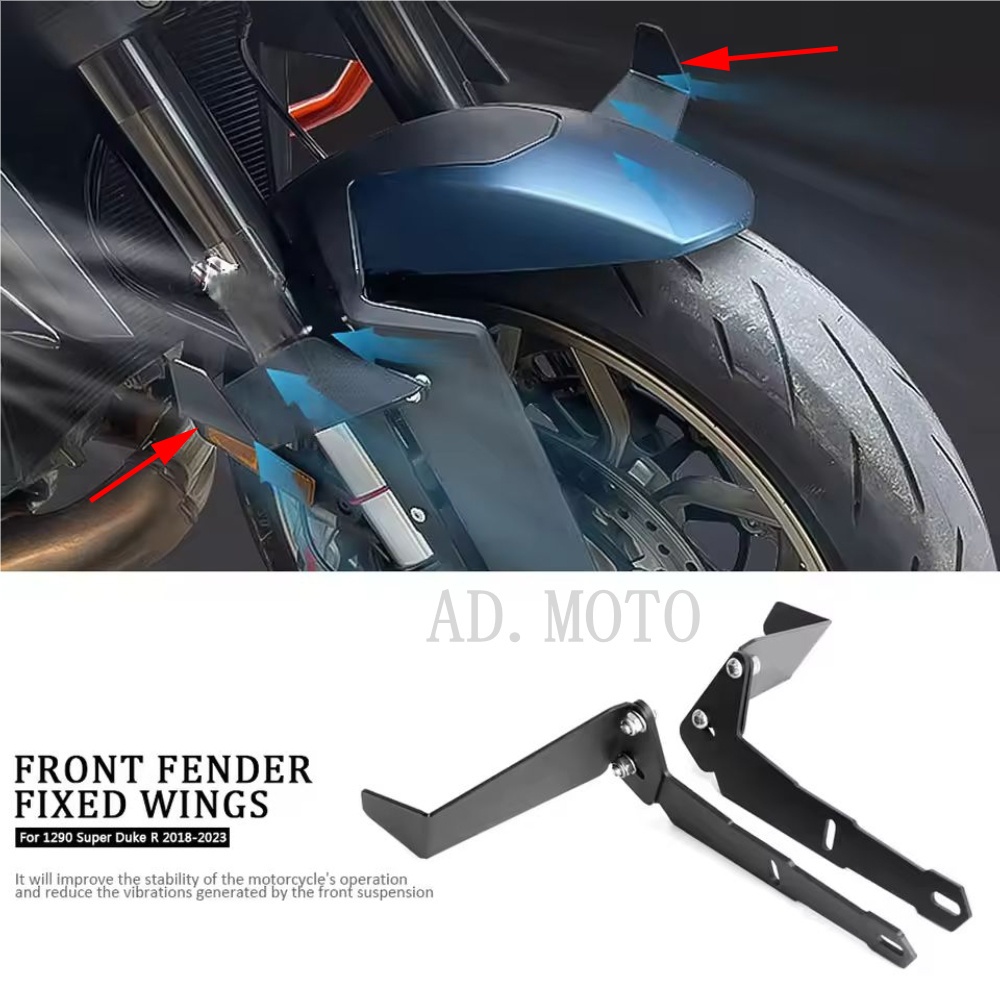 Motorcycle Accessories Front Fender Adjustable Aerodynamics Fixed Wing ...