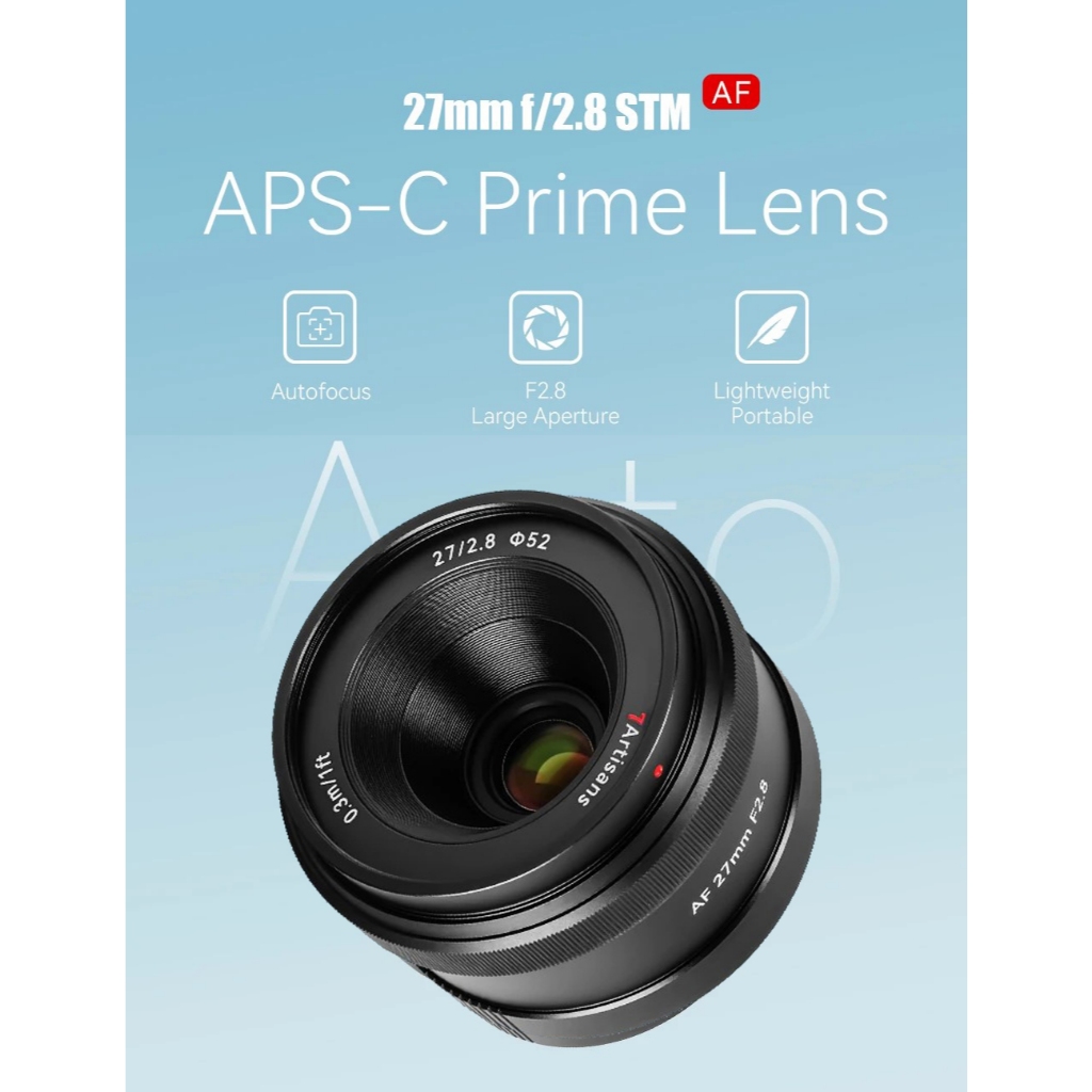 7artisans AF 27mm F2.8 APS-C Auto Focus STM Prime Lens For X/ E Mount ...