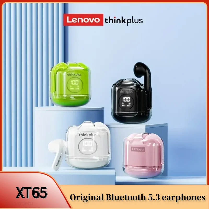Lenovo Thinkplus XT65 Earphones TWS Wireless Bluetooth 5.3 Earbuds Bass ...