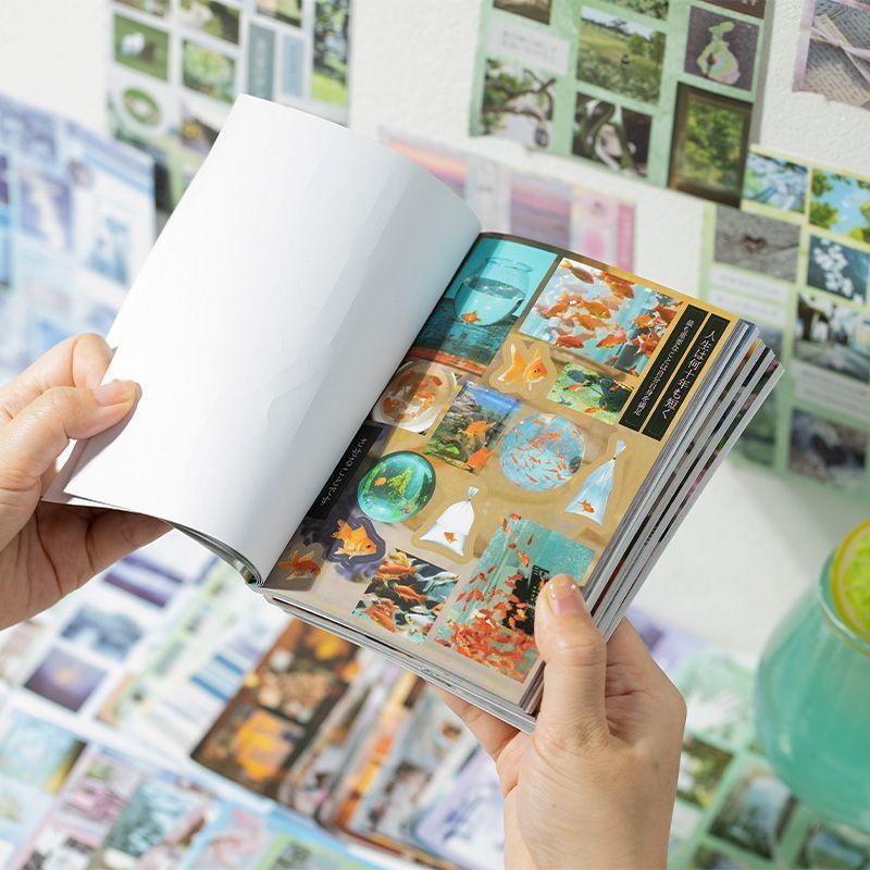 OHAYA | Goldfish Gourmet Cut Film Sticker Book Sticker Book Japanese Style Ancient Style ...