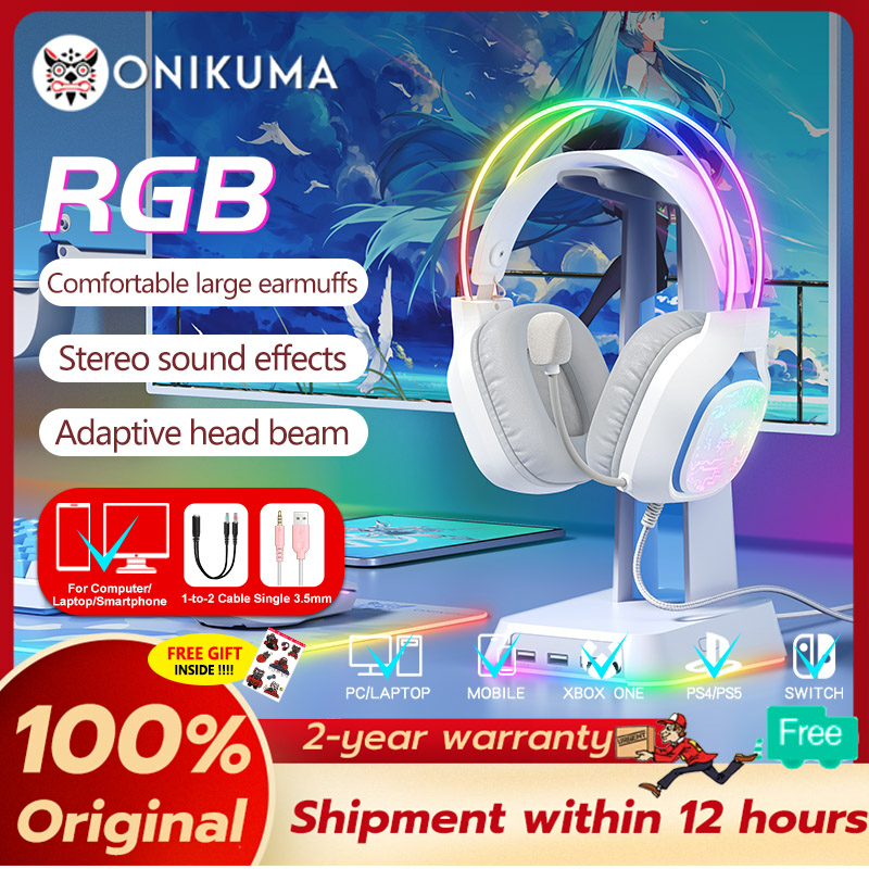 ONIKUMA X22 Professional Game Earphones Cool Light Stereo Music ...