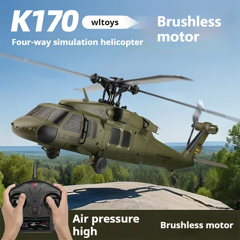 WLtoys XK K170 Black Hawk UH60L 4CH remote control scale helicopter 4 ...