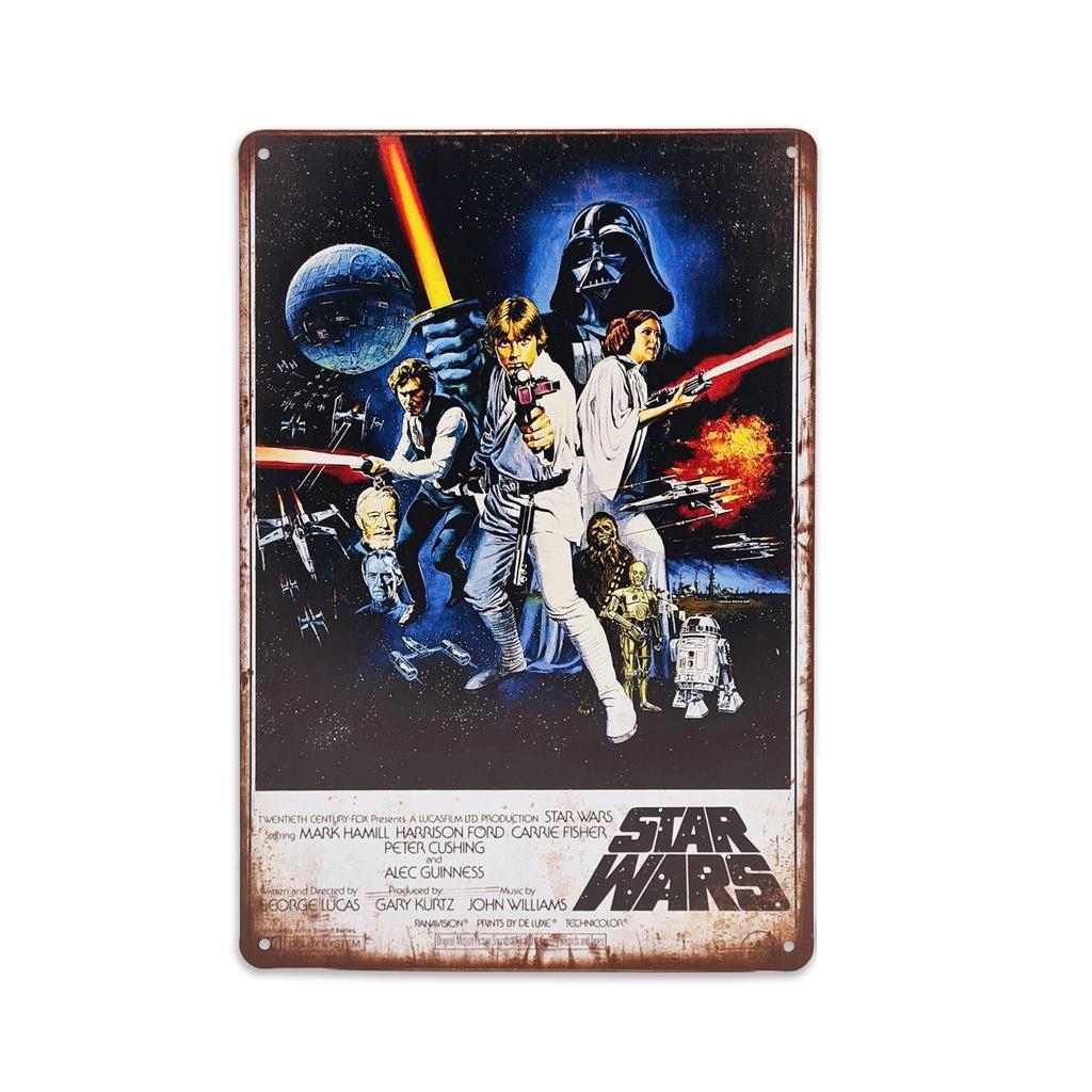 Vintage Metal Retro Star Wars Sign - Tin Wall Decor Sign for Home Cafe ...