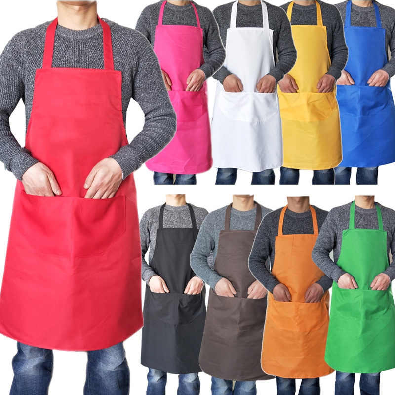 1pc Cooking Kitchen Apron Chef Men Women Waterproof Oil With Front ...