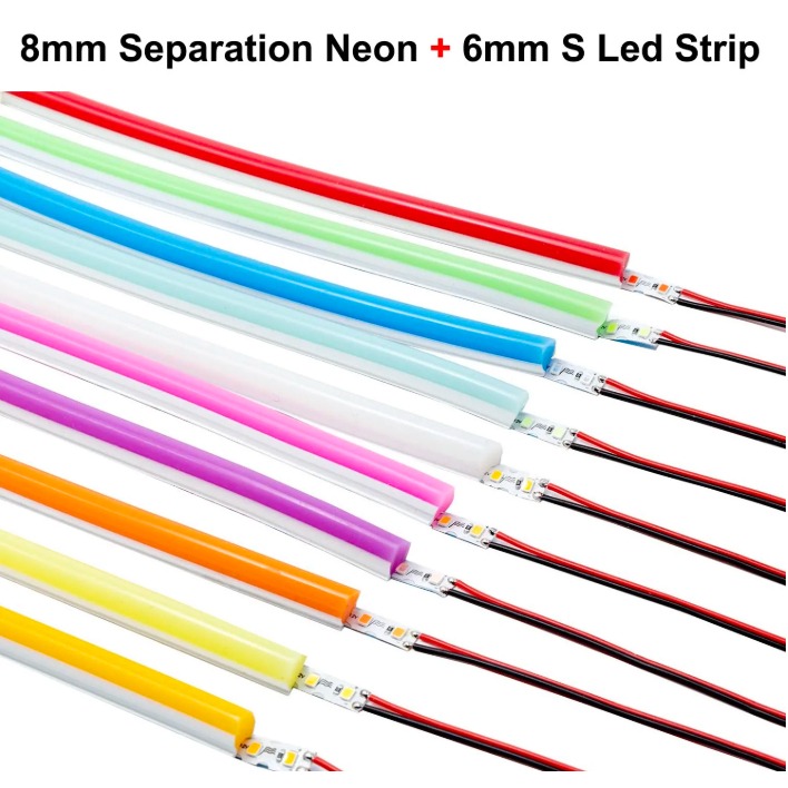 DC12V 10m 8mm DIY Neon Separate Silicone Neon Strip S Bendable Newly ...