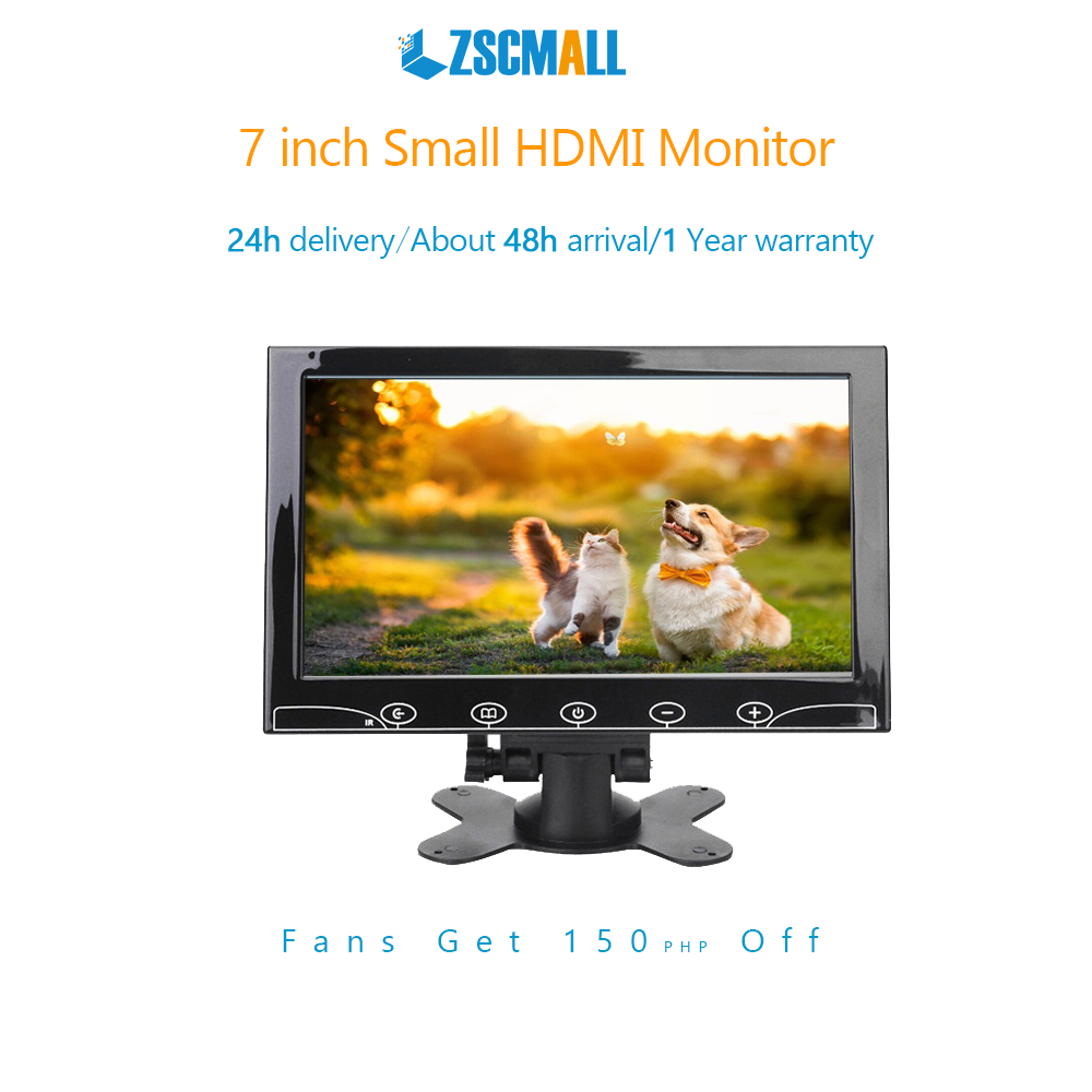 7 inch Small HDMI Monitor 1024x600 Resolution Small 1080P Portable IPS ...
