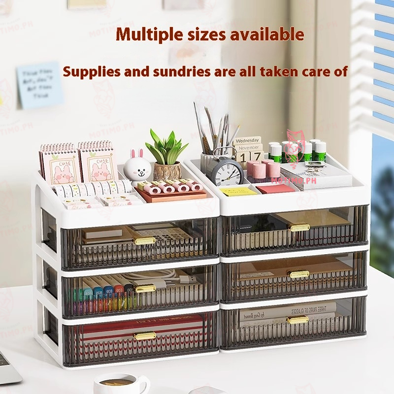 From PH Desk Storage Organizer Office Supplies Storage Multi-Tier Desk ...