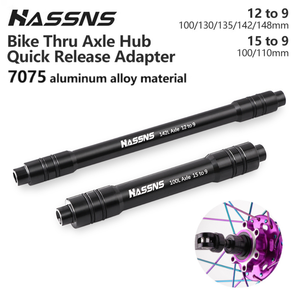 HASNS Durable MTB Through Shaft Adapter Bicycle Axle Rear Wheel Hub ...