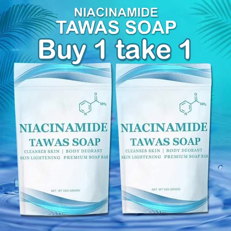 【Buy 1 take 1】Authentic Niacinamide Tawas Soap 100g skin lightening ...