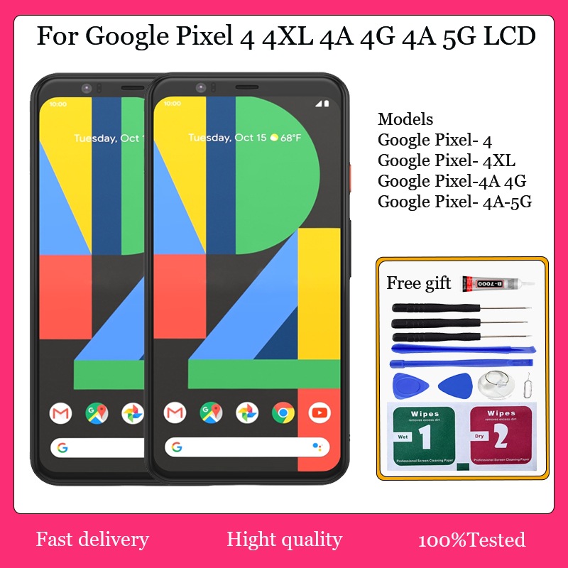 Original For Google Pixel 4 Pixel 4XL Pixel 4A Pixel 4A 5G LCD Display Touch Screen Digitizer ...