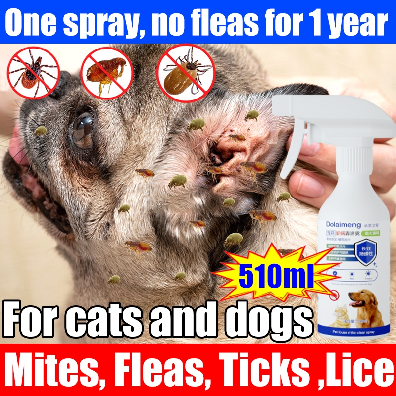 Tick and Flea Spray tick and flea remover spray for dog tick and flea 500ml For cats and dogs ...