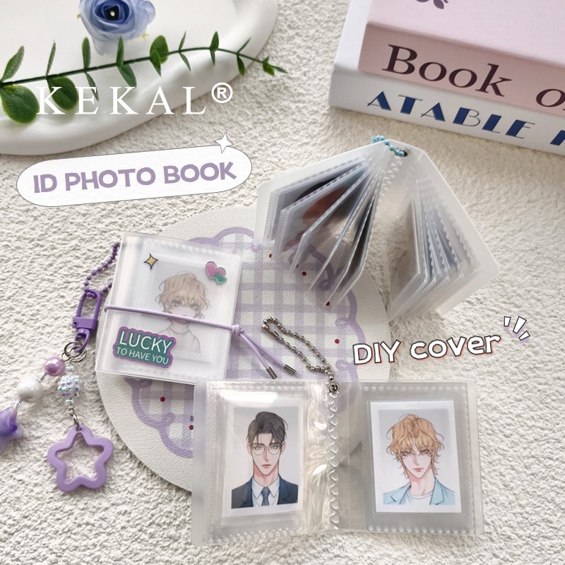 KEKAL Cute DIY Mini ID Photo Collect Book Keychain 1-inch 2-inch ...