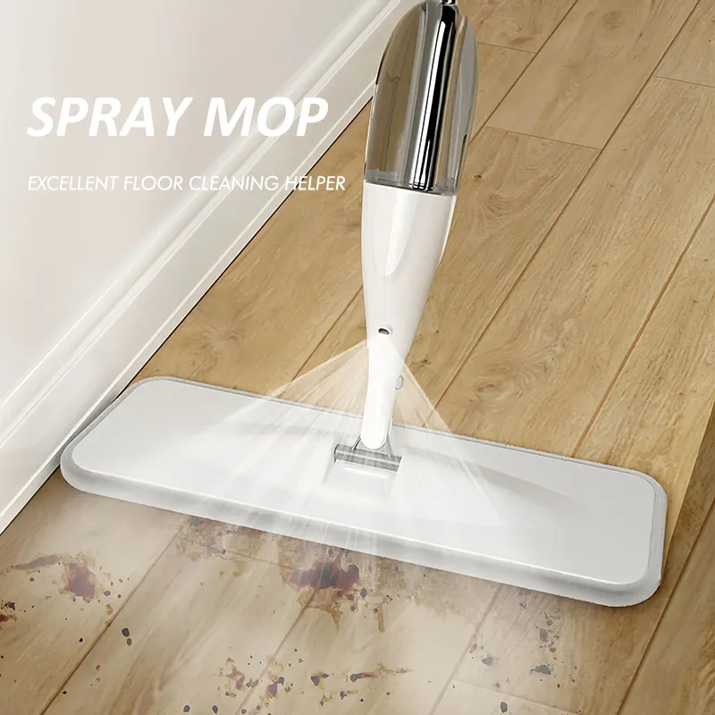 Spray Mop for Floor Wet Dry Microfiber Mop 360°Rotating Cleaning Flat Mop with 350ml Tank Water ...
