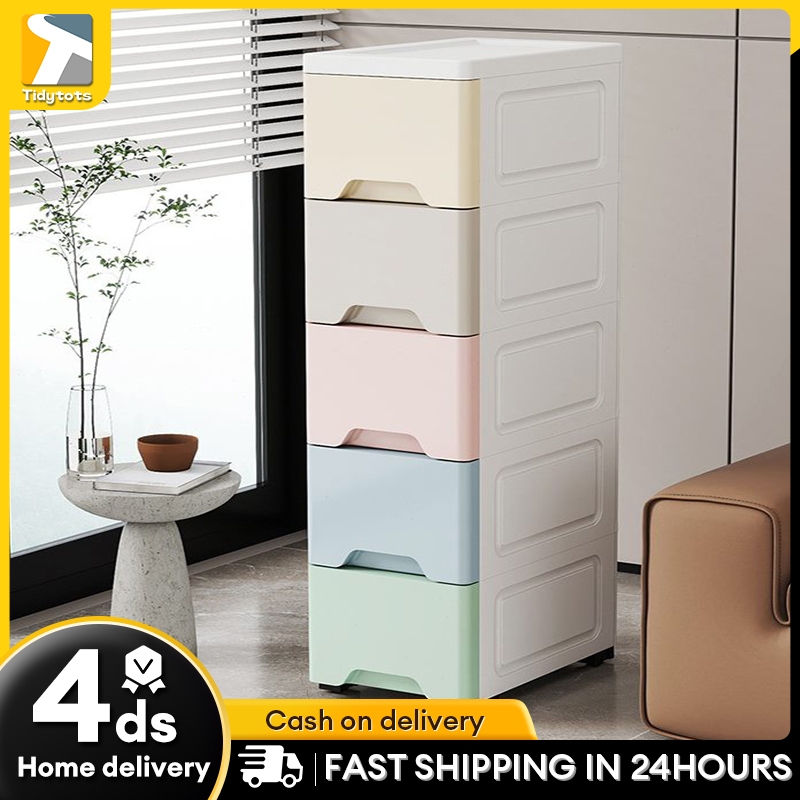 TT 7Layer Slim Drawer Organizer Bathroom Kitchen Gap Plastic Storage ...