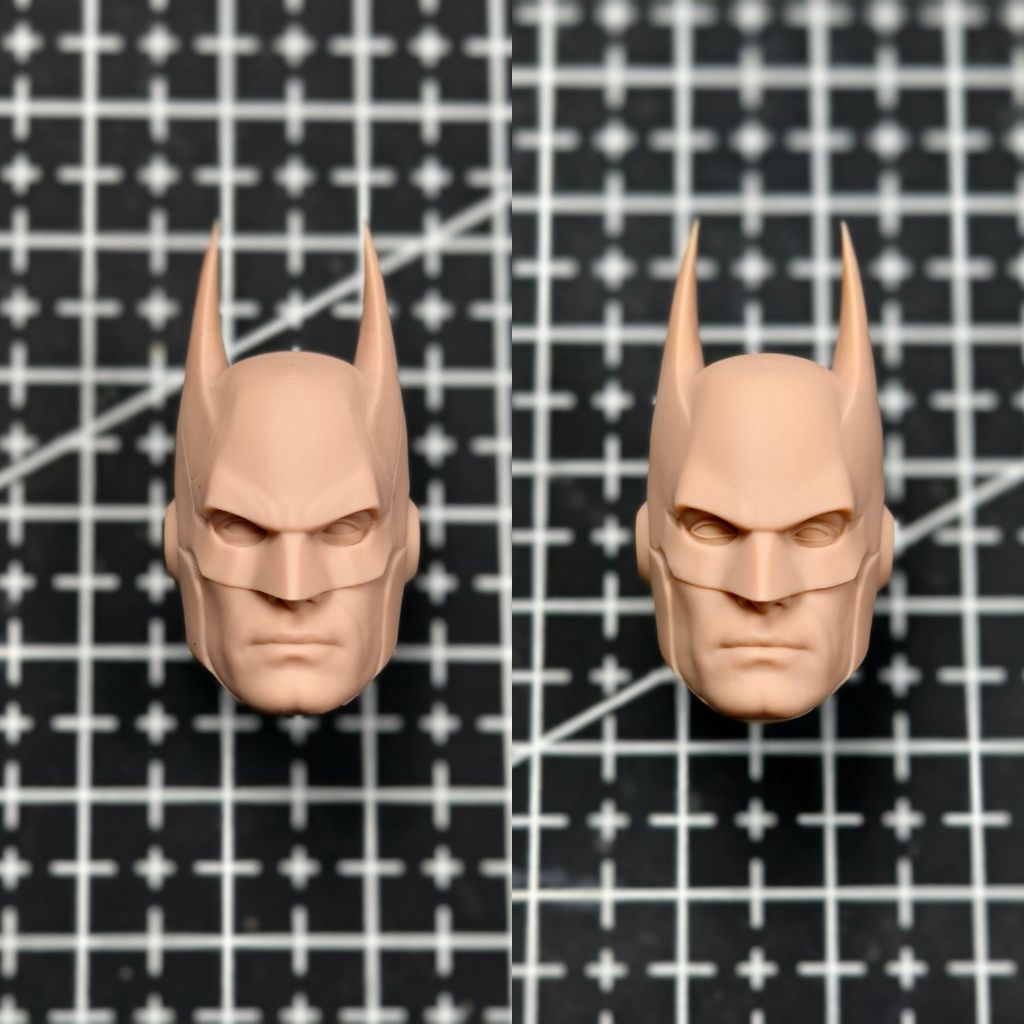 Unpainted 1/12 Scale Arkham Asylum Suicide Squad Batman Head Carved ...