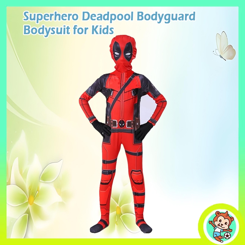 Superhero Deadpool Bodyguard Bodysuit for Kids Halloween Cosplay ...