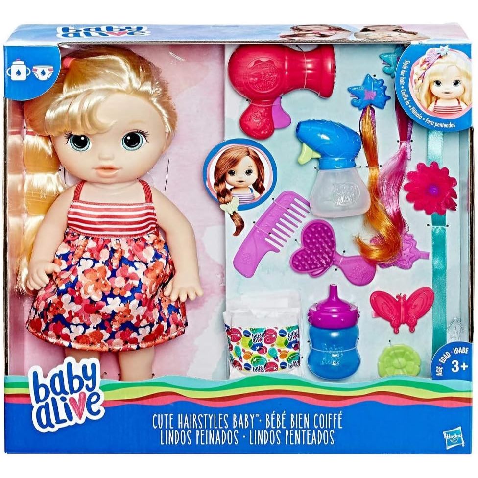 Baby Alive Cute Hairstyles Baby 金色长发娃娃 儿童玩具 | Shopee Philippines