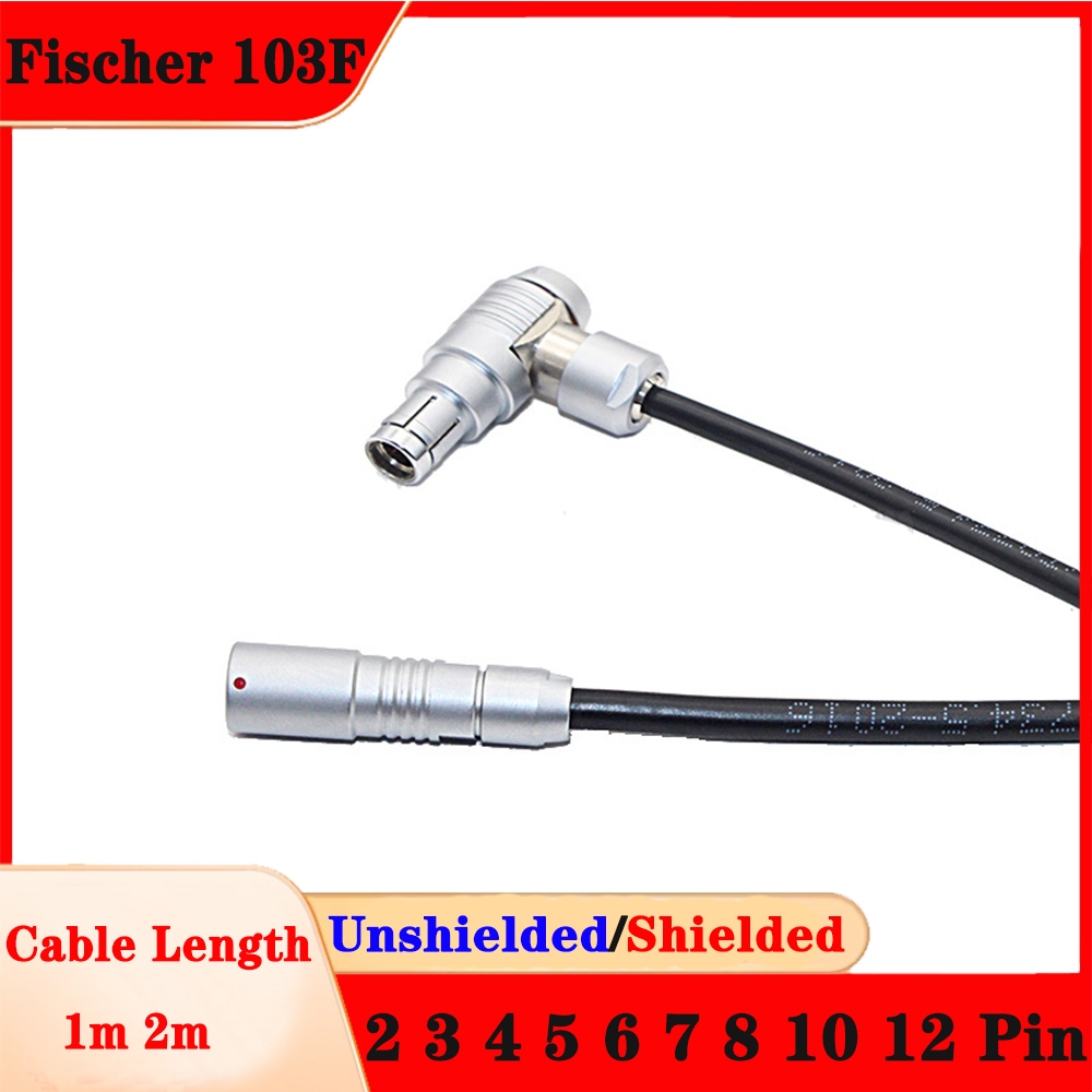 Fischer 103F 1F Cable connectors 1M Shielded Cable Shield 2 3 4 5 6 7 8 ...