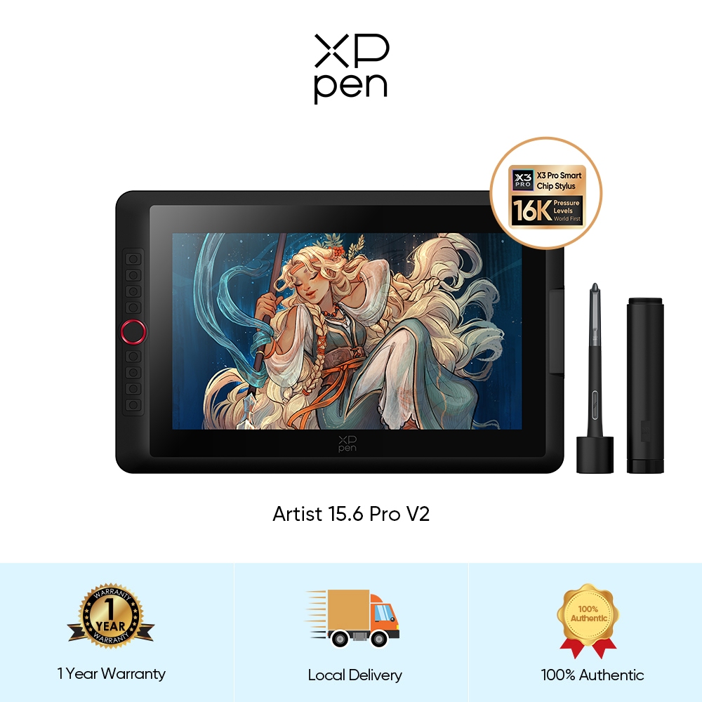 XPPen Artist 15.6 Pro V2 15.4-Inch drawing display ，with the 16384 ...