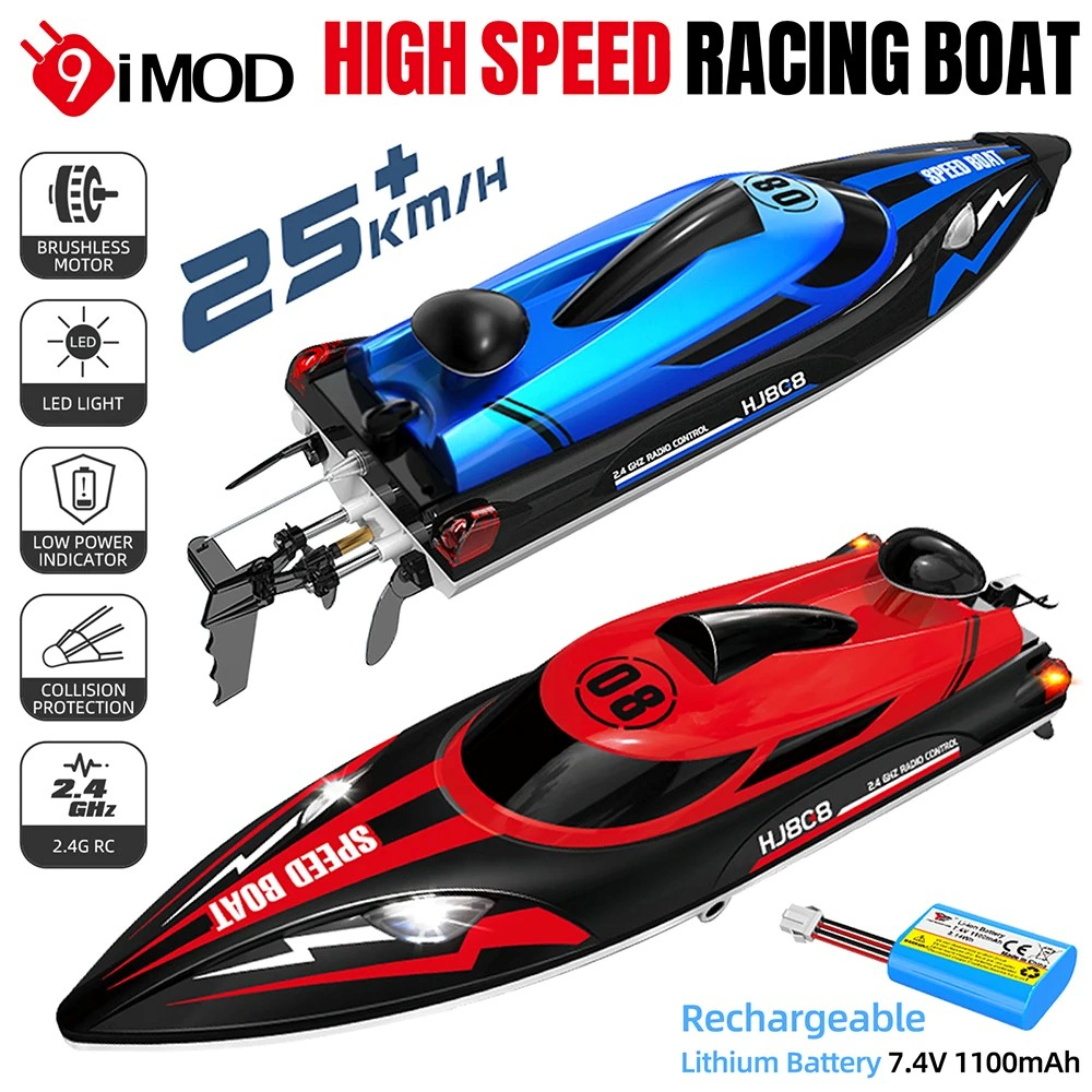 HJ808 RC Battery Boat 2.4Ghz 25km/h High-Speed Remote Control Racing ...