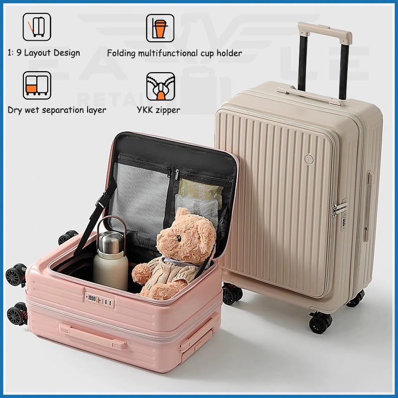 Eagles 20/24 Inch Side Opening Luggage Front opening Travel Bag with ...