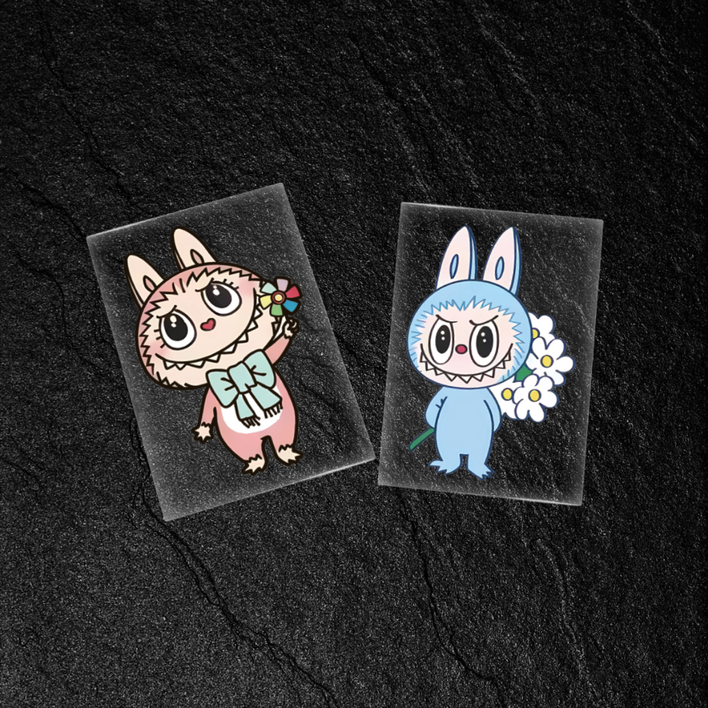 Cute LABUBU LABUBU Electric Car Sticker Pop Mart Unique Car Sticker ...