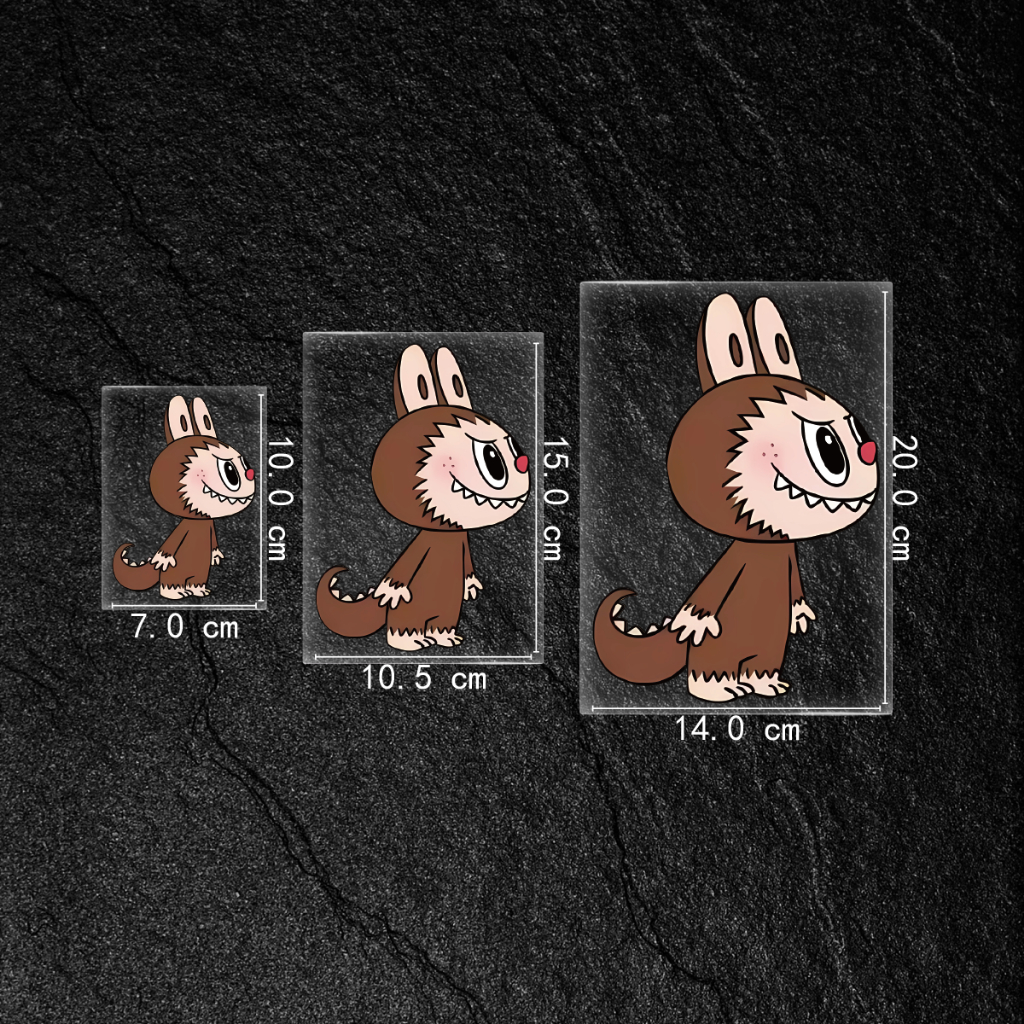 Cute LABUBU LABUBU Electric Car Sticker Pop Mart Unique Car Sticker ...