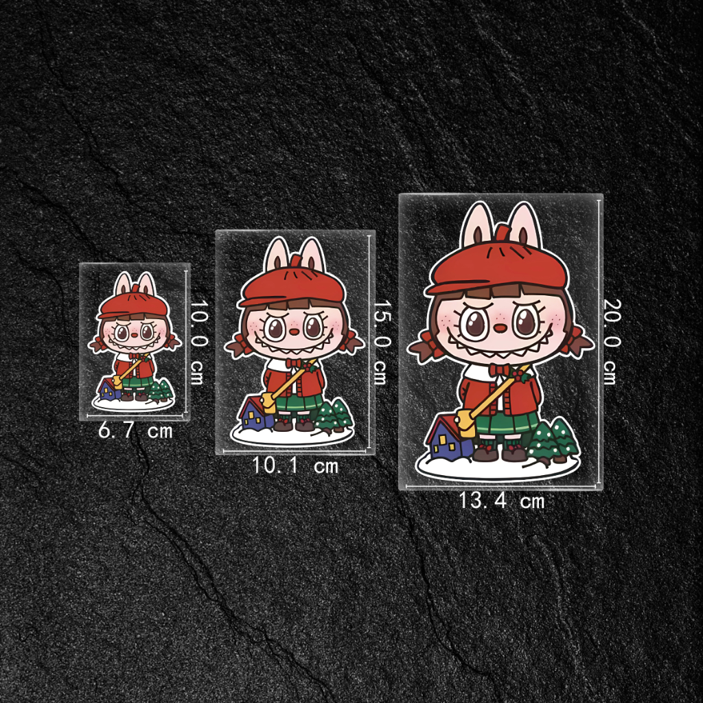 Cute LABUBU LABUBU Electric Car Sticker Pop Mart Unique Car Sticker ...
