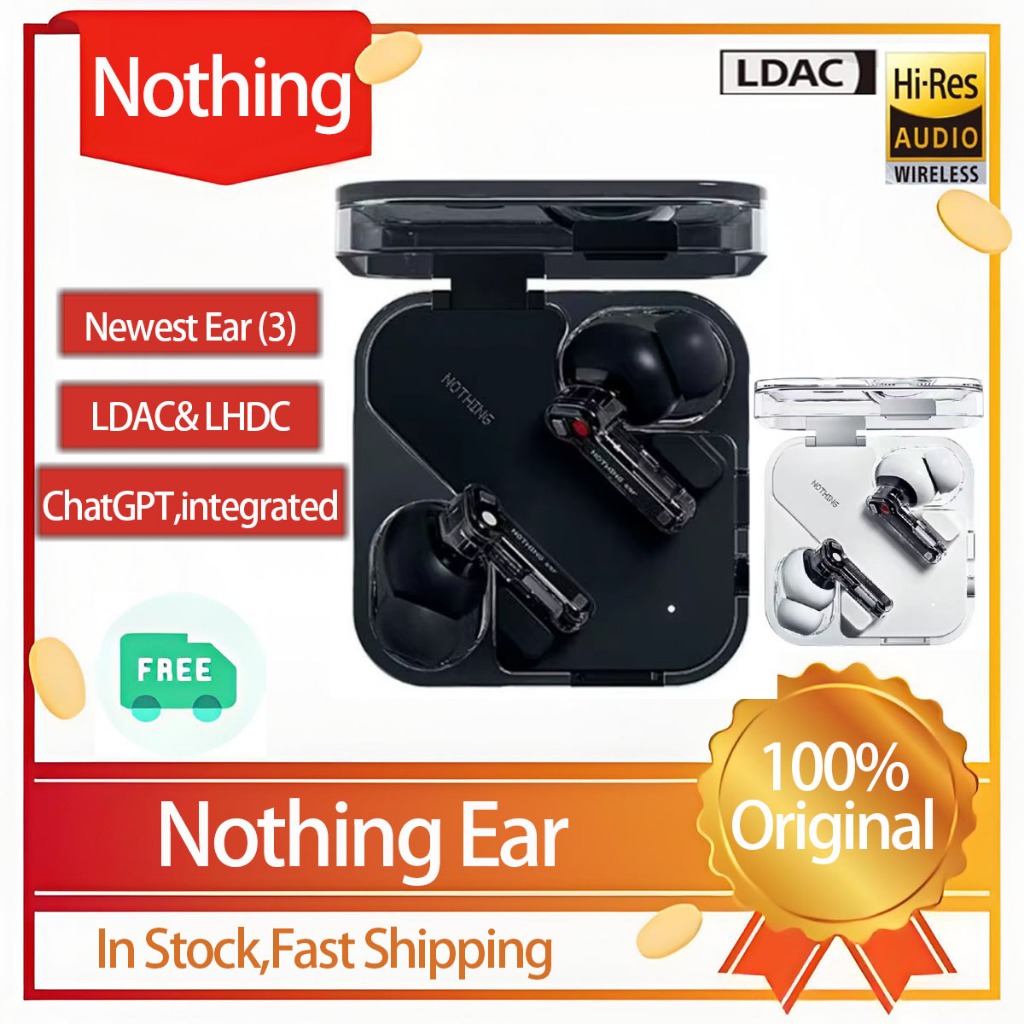 New Arrival! Nothing Ear (3) Earphones 45dB ANC Hi-Res Audio with LDAC&LHDC 11mm Ceramic Driver ...