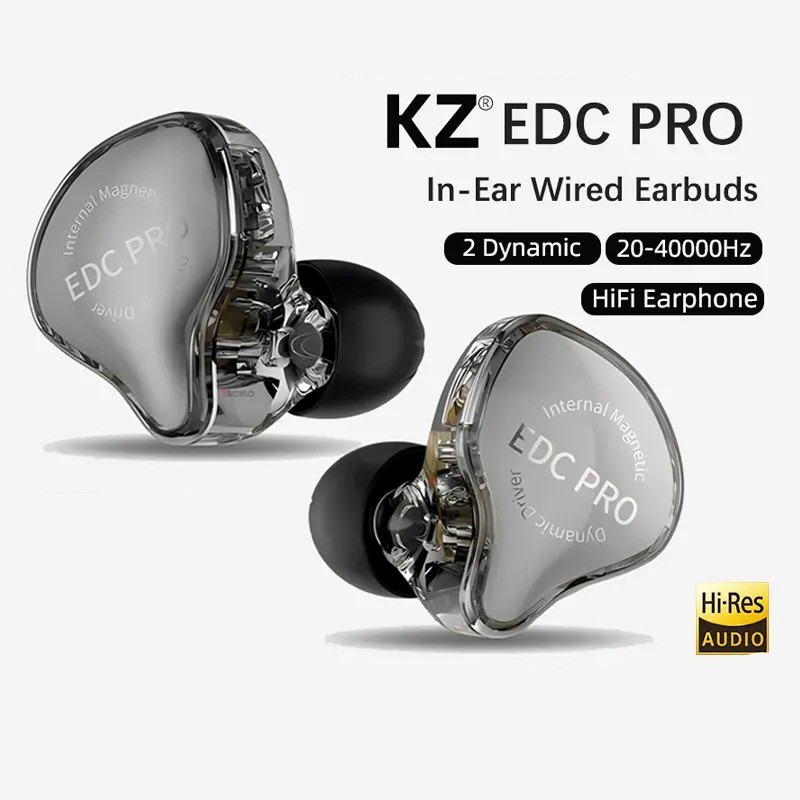 KZ EDC PRO HIFI Best In-ear Wired Earphone Large Dynamic Drivers ...