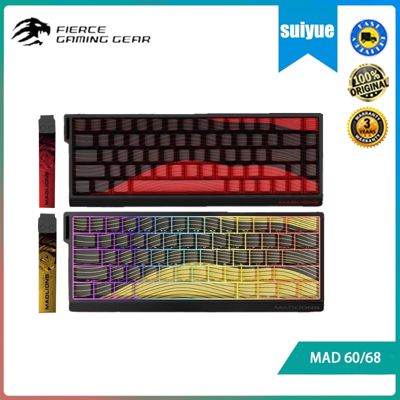 MADLIONS MAD 60/68HE Eesports magnetic axis keyboard with streamlined configuration, low latency ...