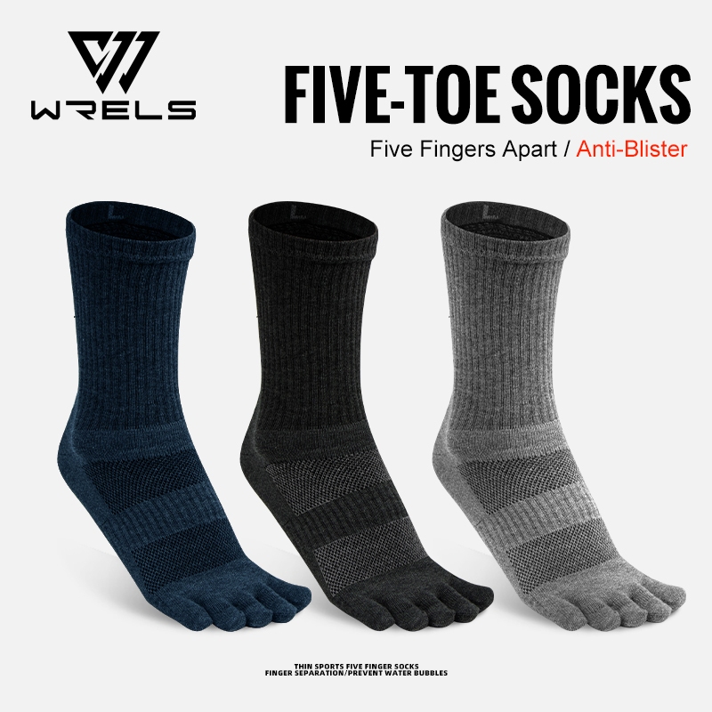 WRELS five-toe socks breathable running marathon competition for men ...