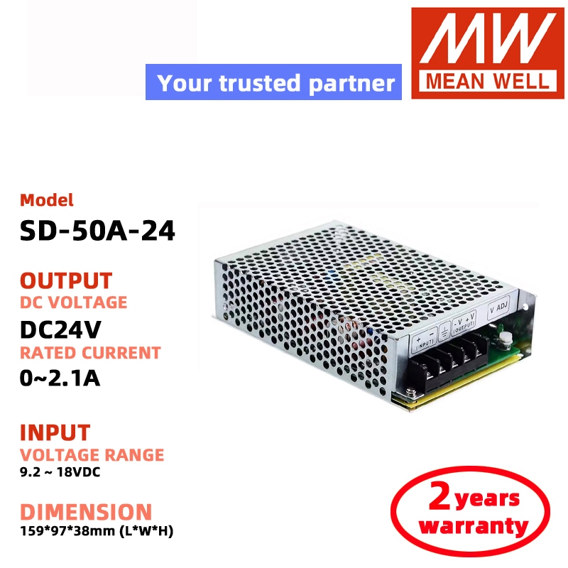 MEAN WELL SD-50A SD-50B SD-50C DC5V DC12V DC24V Switching Power Supply Meanwell DC-DC power ...