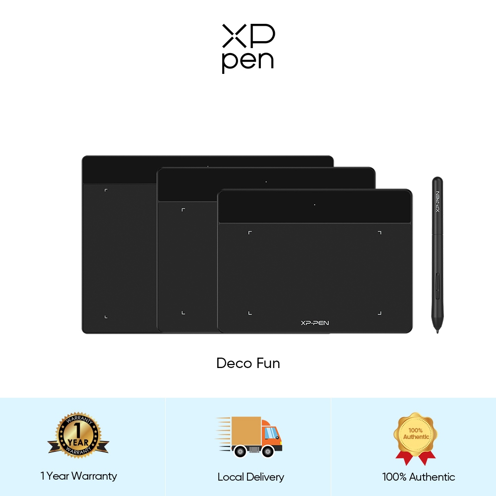 XPPen Deco Fun Graphics Tablet Digital Drawing Tablet 8192 levels Tilt ...