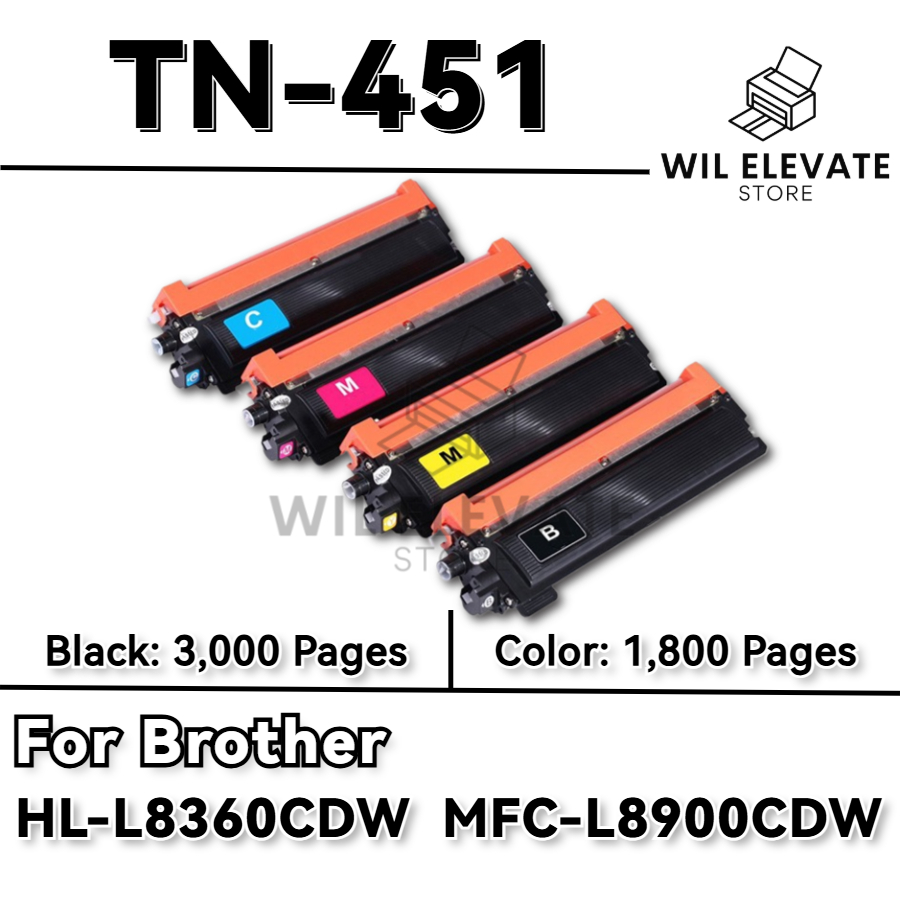 WilElevate TN-451 Toner Cartridge For Brother HL-L8360CDW MFC-L8900CDW ...