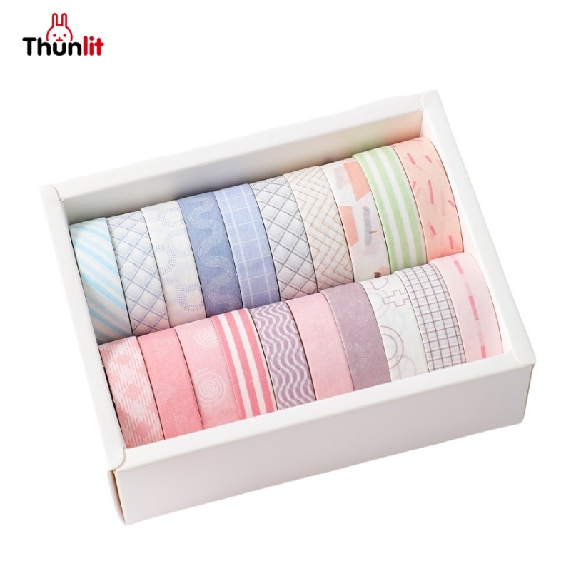 Thunlit Washi Tape Set 20 Rolls Gift Box Decorative Adhesive Tape DIY Sticker Scrapbooking Diary ...