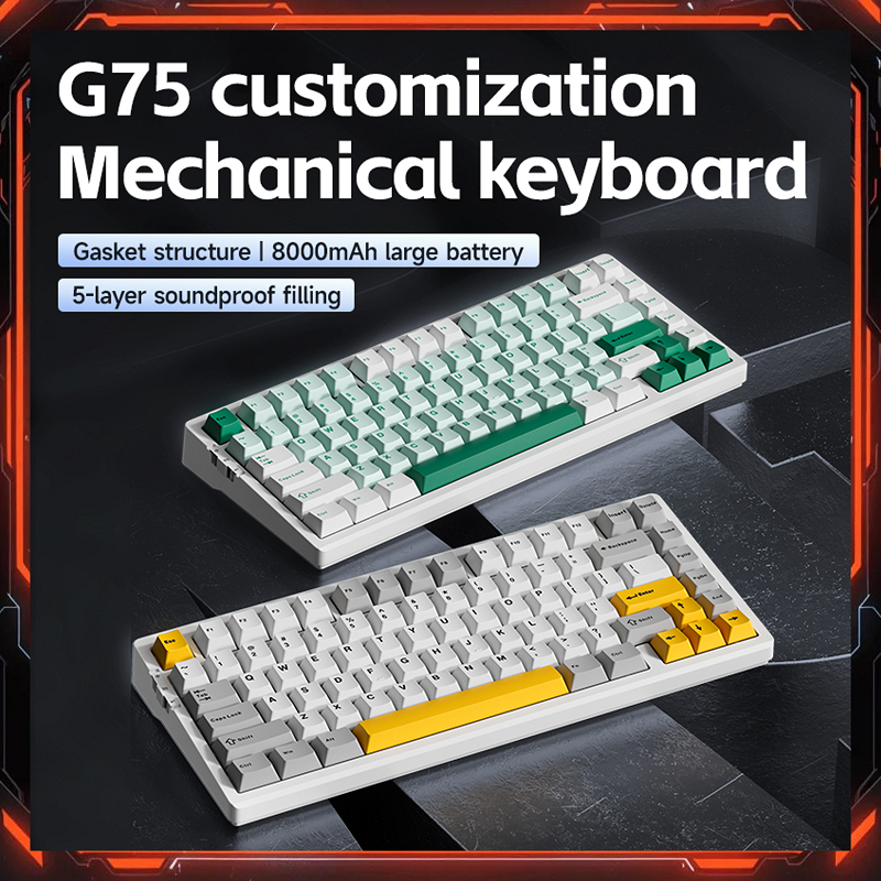 MCHOSE G75Pro Wireless Mechanical Gaming Keyboard 3-Mode Connection (2 ...