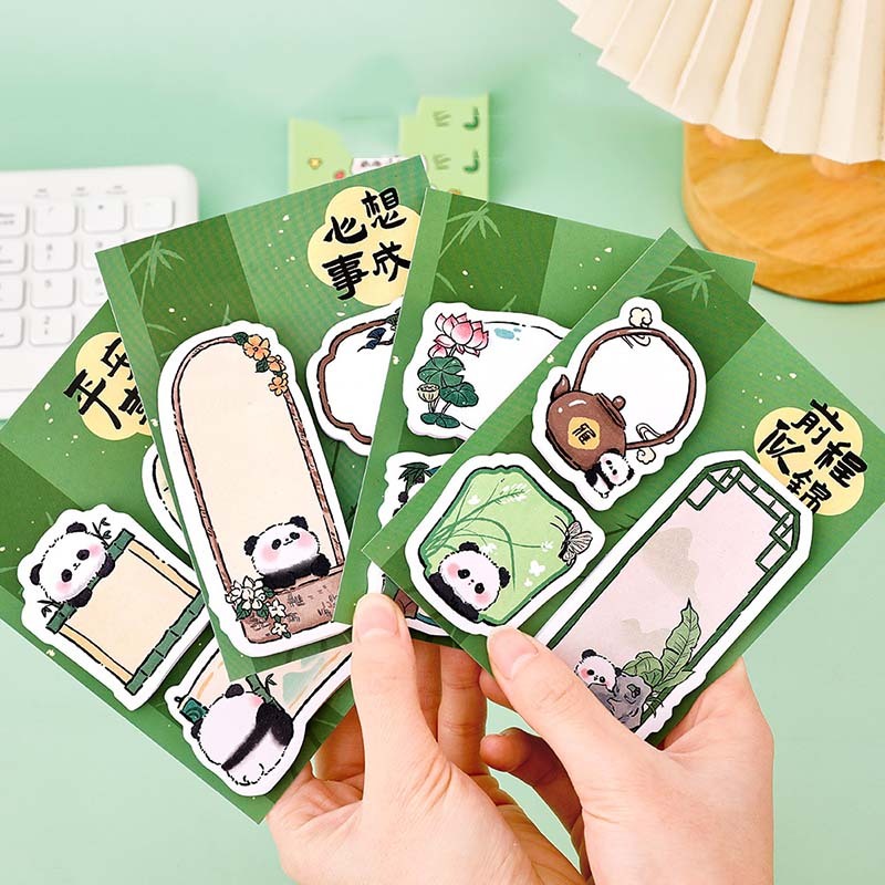 Cute Panda Sticky Notes Student Memo Notes Cute Hand Account Post-it ...