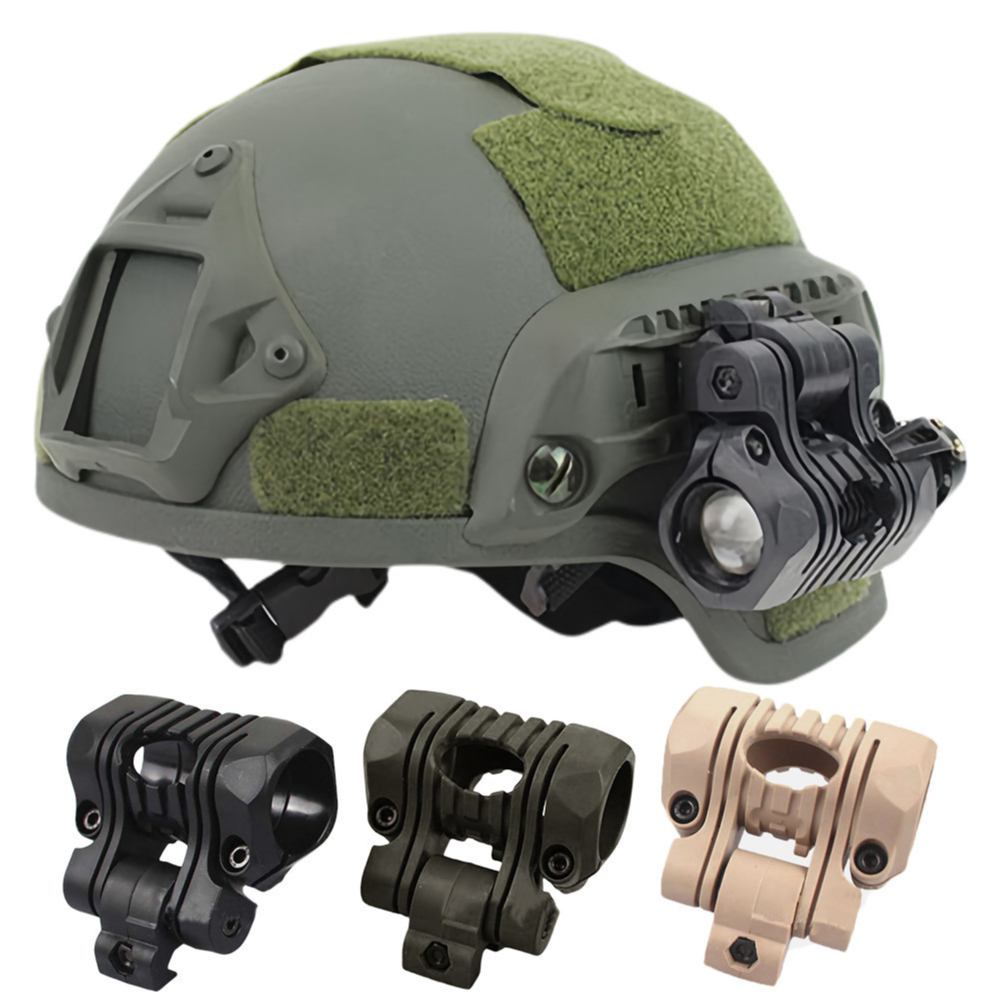 Fast Tactical Helmet Flashlight Holder 25mm Multi-Angle Flashlight Clip ...