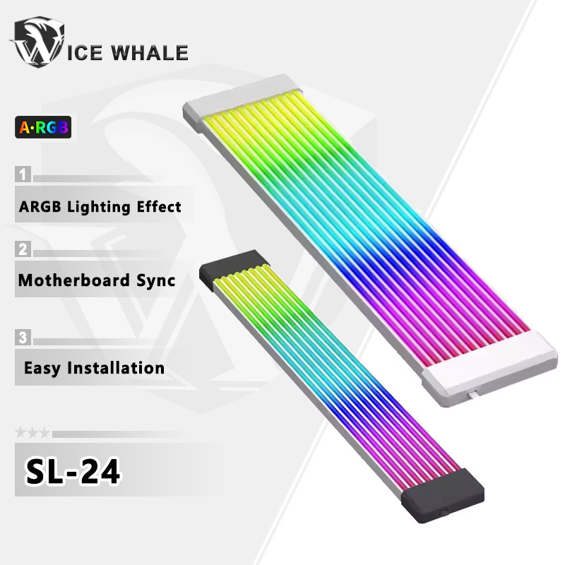 ICE Whale SL-24 ARGB Neon Line 24PIN Motherboard 8PIN Graphics Card ...
