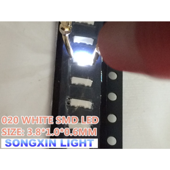 100PCS 020 White 3806 3810 Side View SMD/SMT CW 3.8*1.0*0.6mm 6000 ...