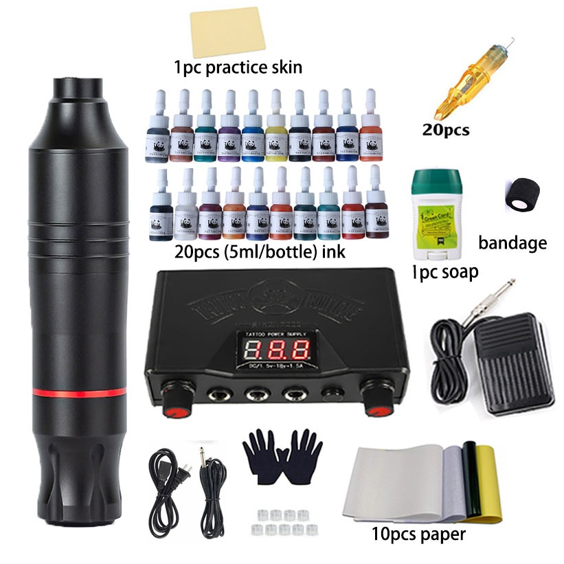 【COD & LOCAL DELIVERY】Professional Tattoo Machine Set Pen Type Tattoo ...