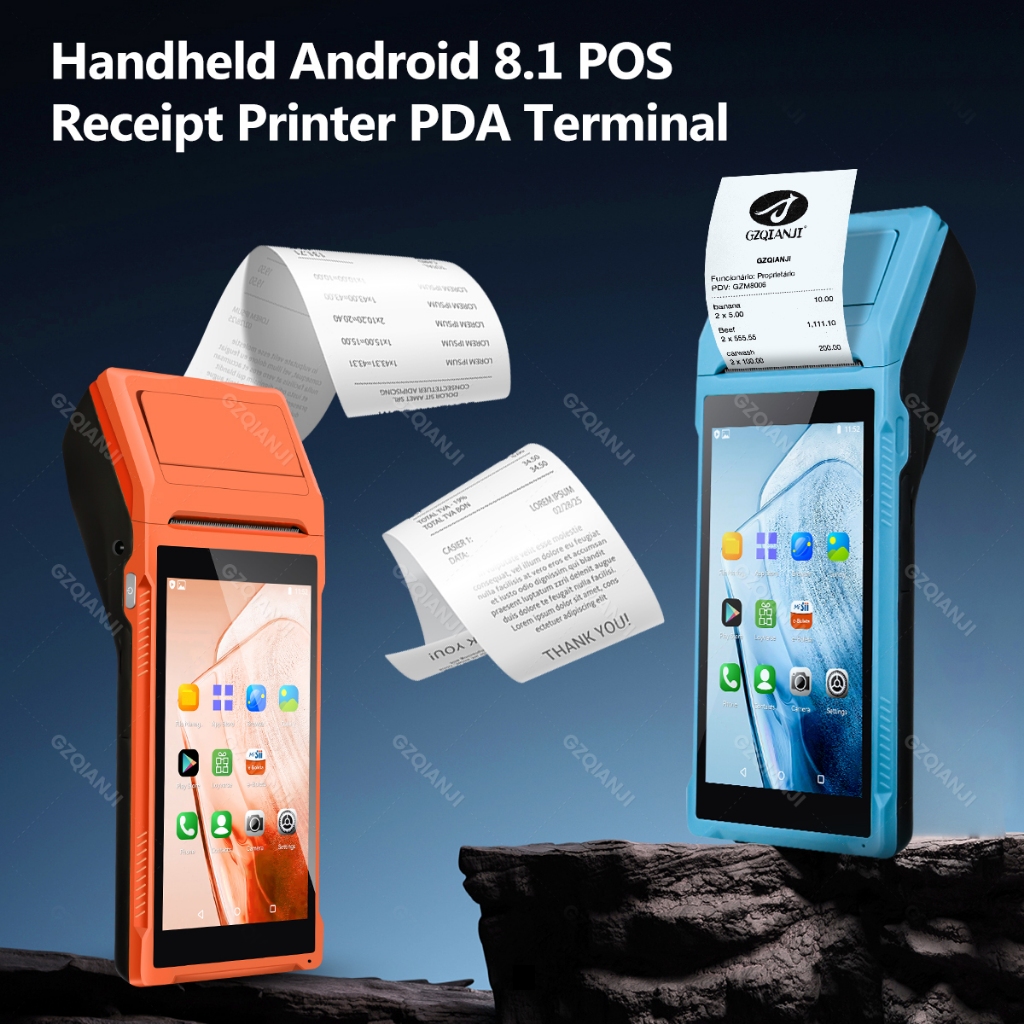 PDA POS Android 8.1 Built-in 58mm Receipt Printer Support SRS App ...