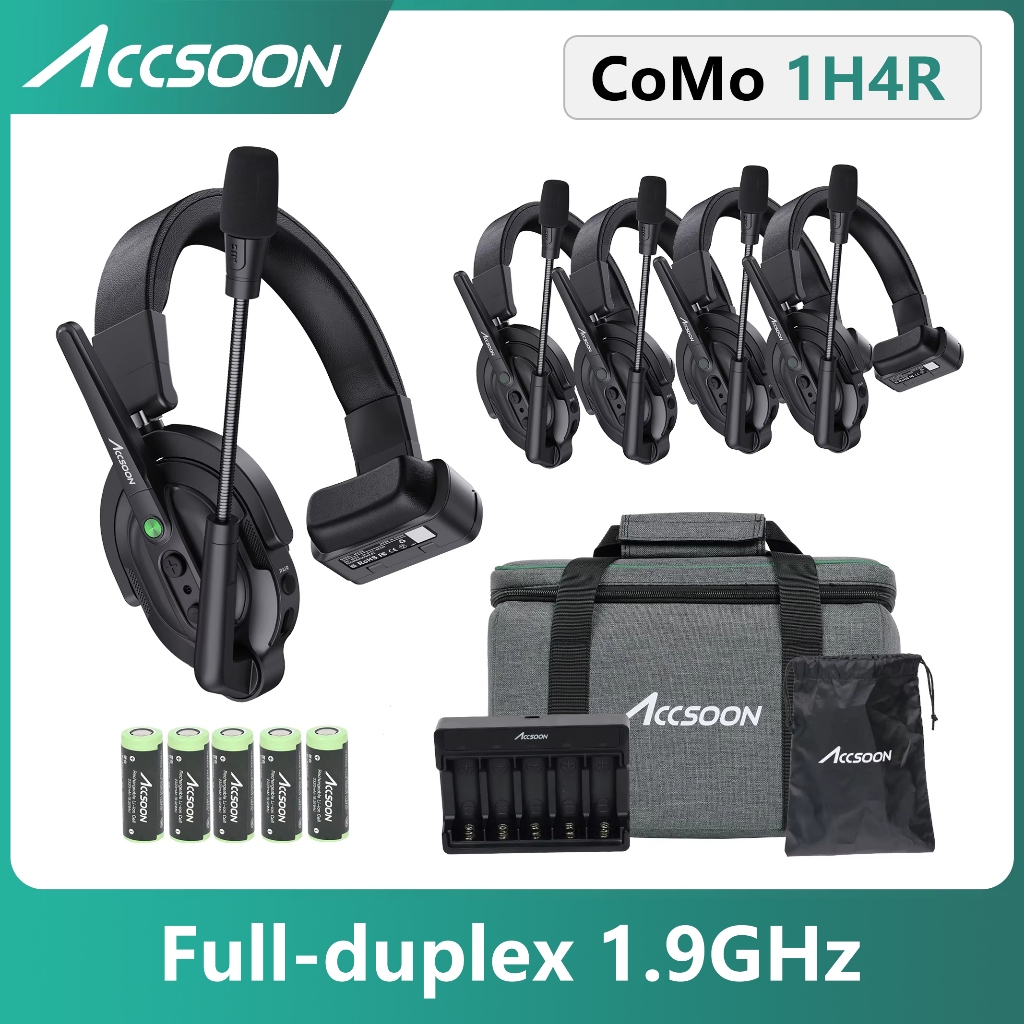 Accsoon CoMo 1H4R Wireless headset Intercom System 400m Range Noise ...