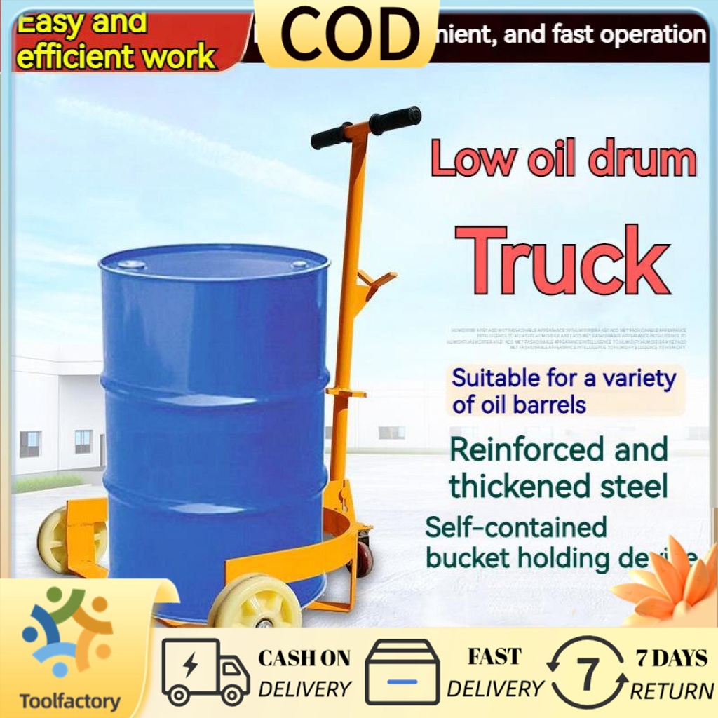 500kg low level oil drum loading and unloading truck, portable manual ...