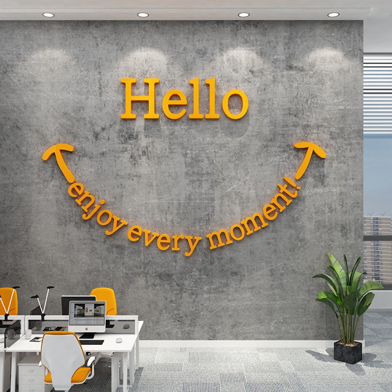 Hello Office Tea Room Wall Decorations Staff Leisure Break Area Company ...