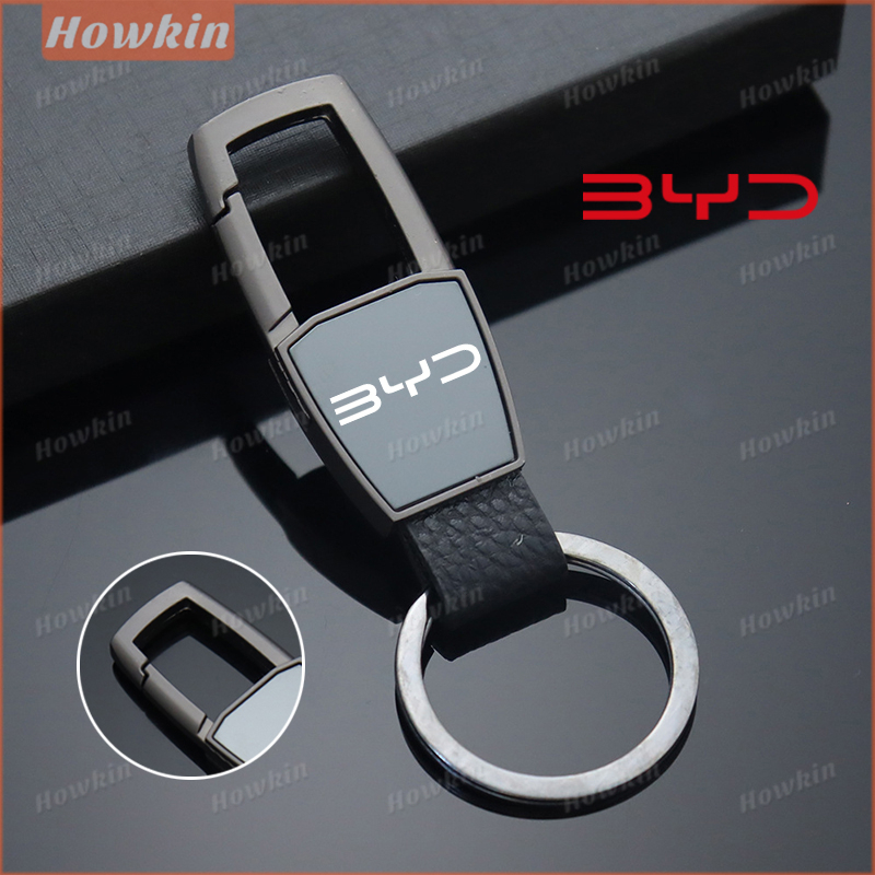 1PC Simple Alloy Metal keychain Double Side logo for BYD | Shopee ...
