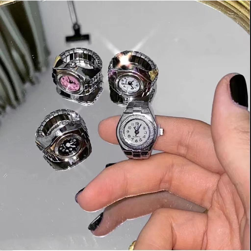 BASID simple fashion watch ring versatile couple finger watch mini ...
